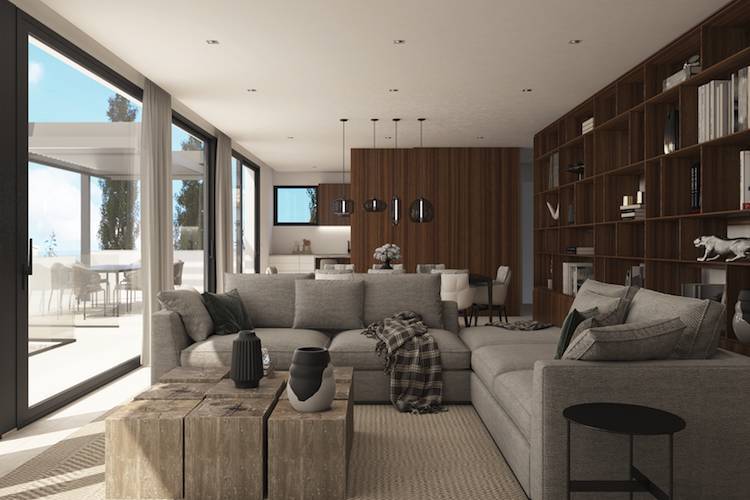 Solar edificable con proyecto de obra y vistas parciales al mar